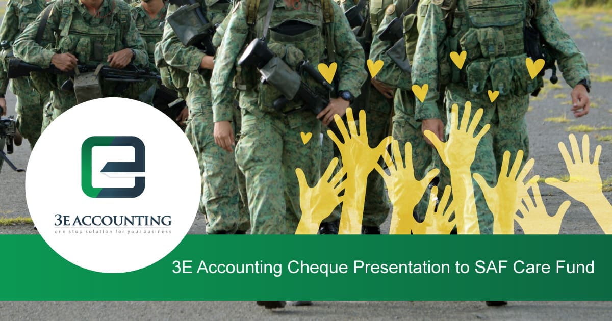 3E Accounting Singapore Cheque Presentation to SAF Care Fund