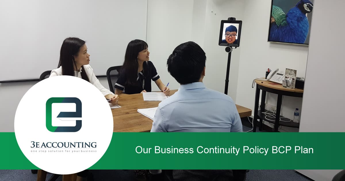 Business Continuity Policy BCP Plan by 3E Accounting Singapore