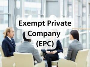 Exempt Private Company (EPC) - Business Compendium